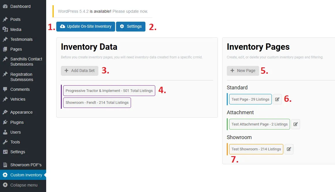 Sandhills WordPress Training - Custom Inventory